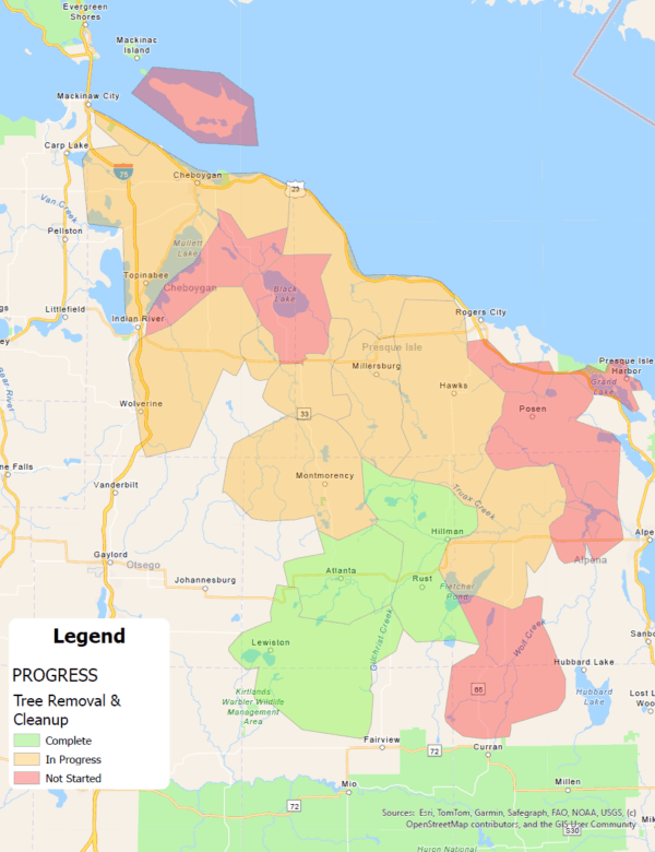 Debris Cleanup - Presque Isle Electric & Gas Co-Op