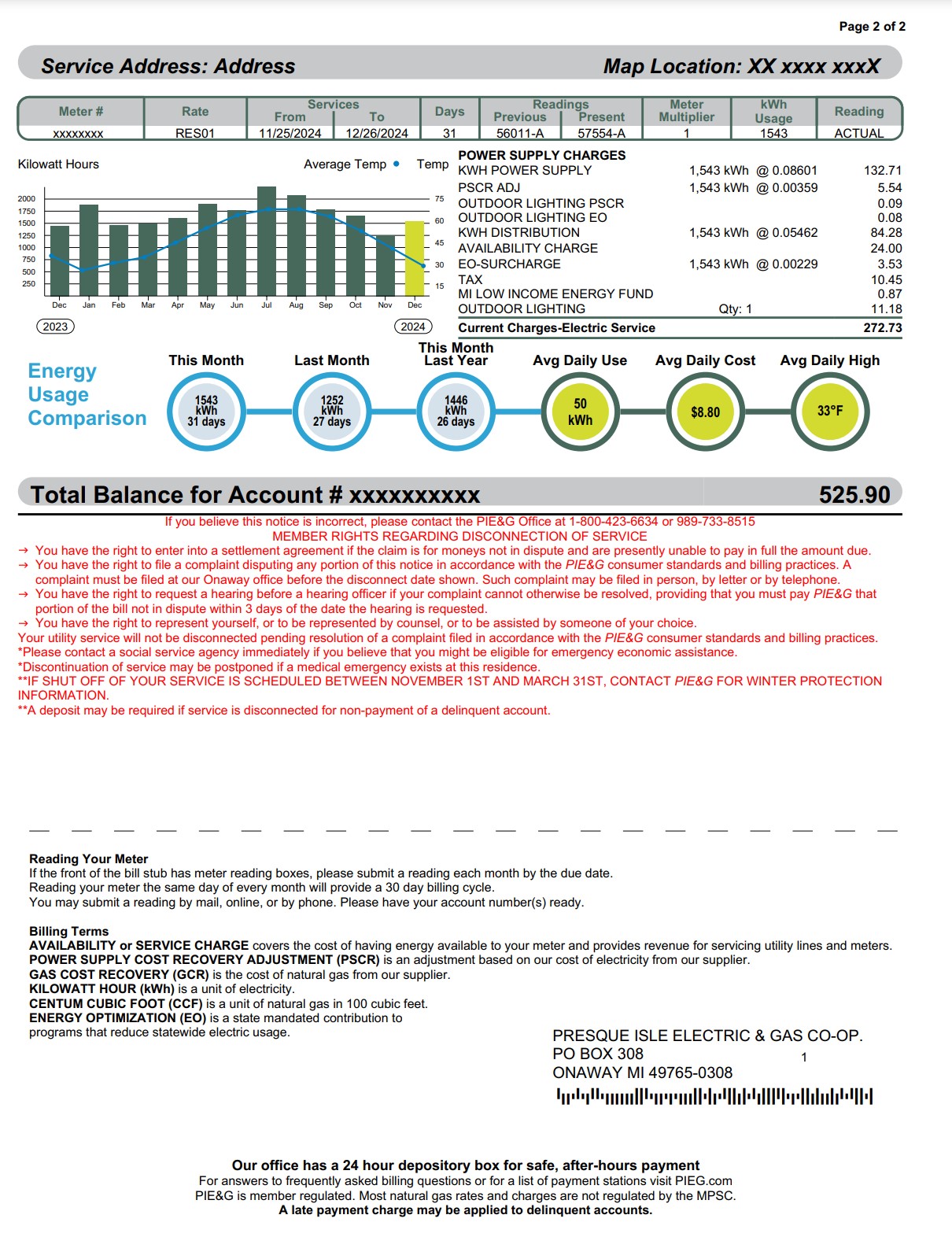 Understanding Your Bill - Presque Isle Electric & Gas Co-Op